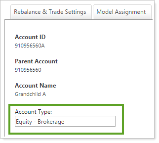 Account Type Setting