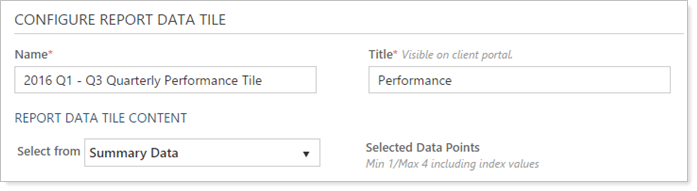 Client Views - Dashboard Tiles