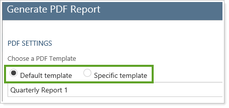 Running Dynamic and PDF Reports
