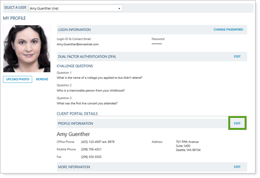 Manage Your Profile Information
