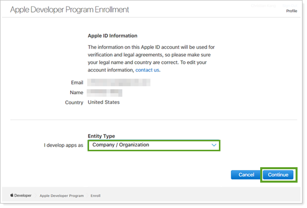 Create a Developer Account for the Mobile App