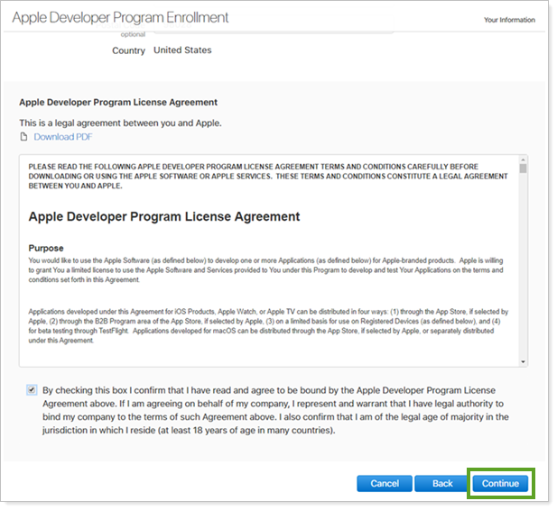 Create a Developer Account for the Mobile App