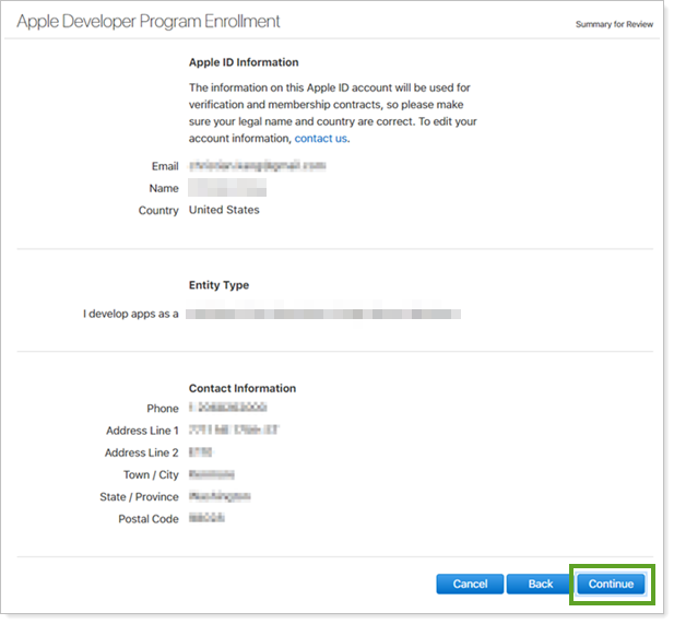 Create a Developer Account for the Mobile App