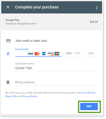 Create a Developer Account for the Mobile App